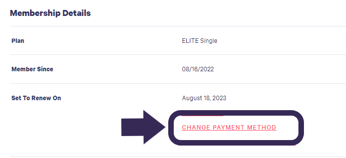 How do I change my payment information?