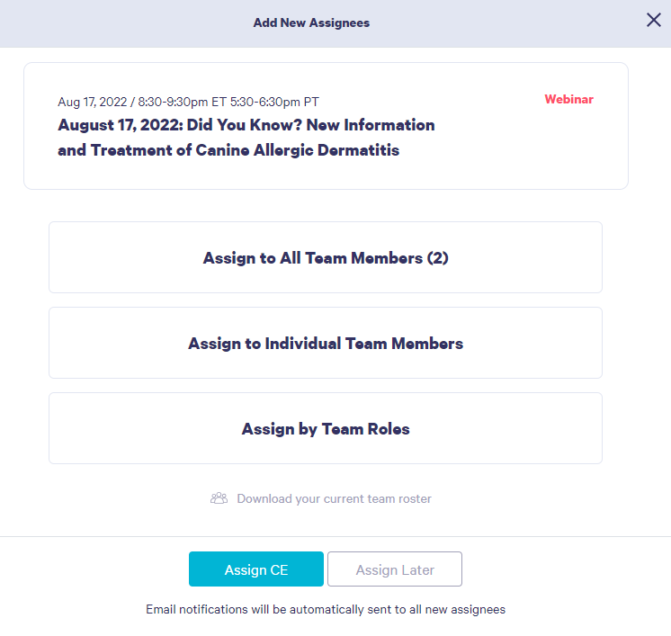 How do I create an assignment for my team?